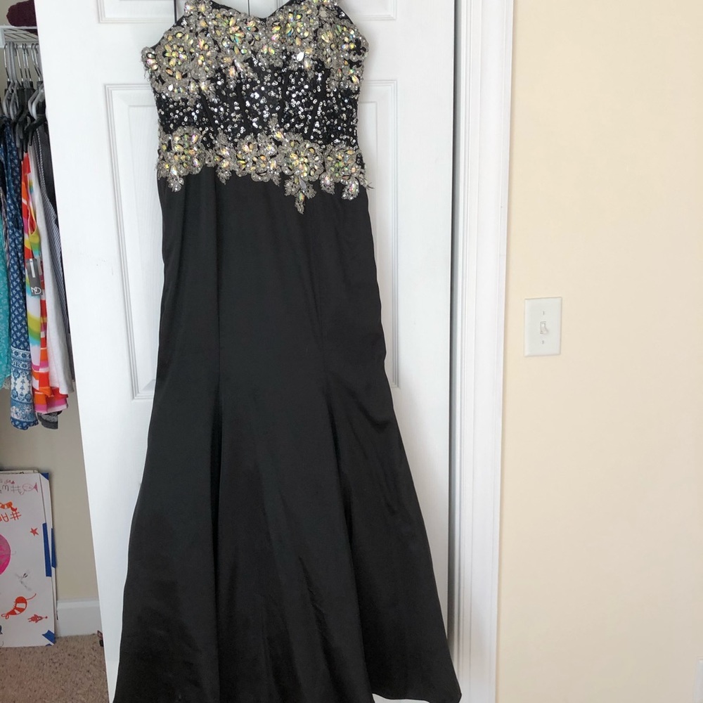 Long, Mermaid Style Jeweled Prom/Formal Dress - Gem